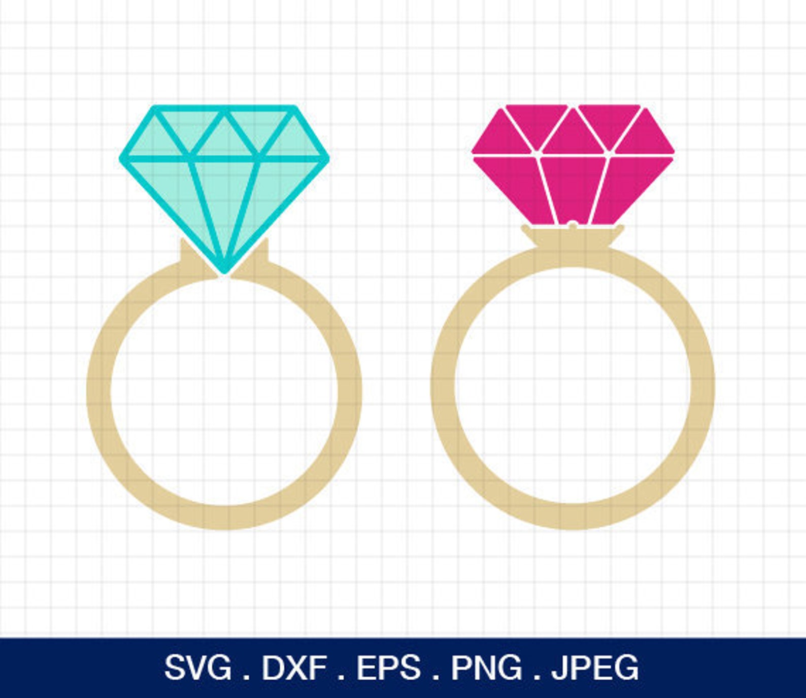 Diamante anillo Svg diamante anillo de boda Svg anillo de - Etsy España