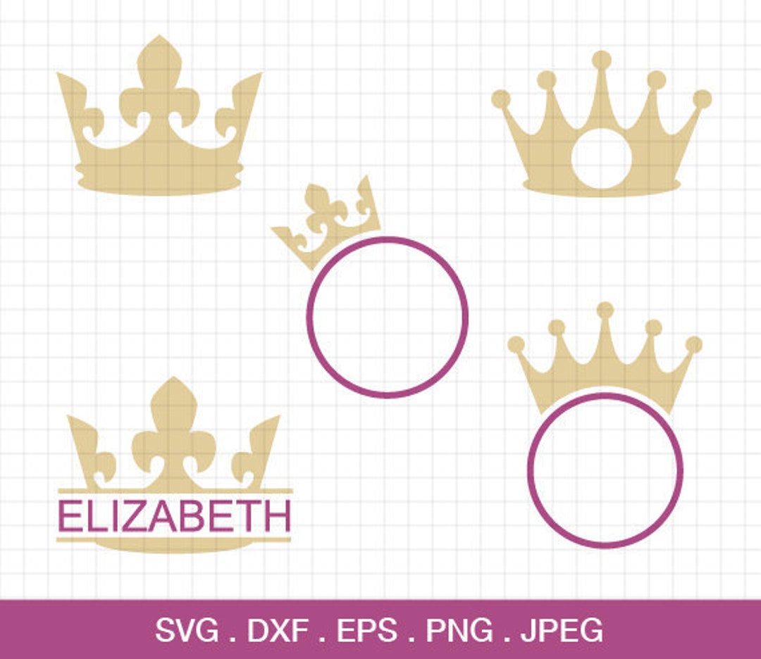 Crown Svg Crown Monogram Frames Svg Crown Frames Svg Princess Crown Svg ...