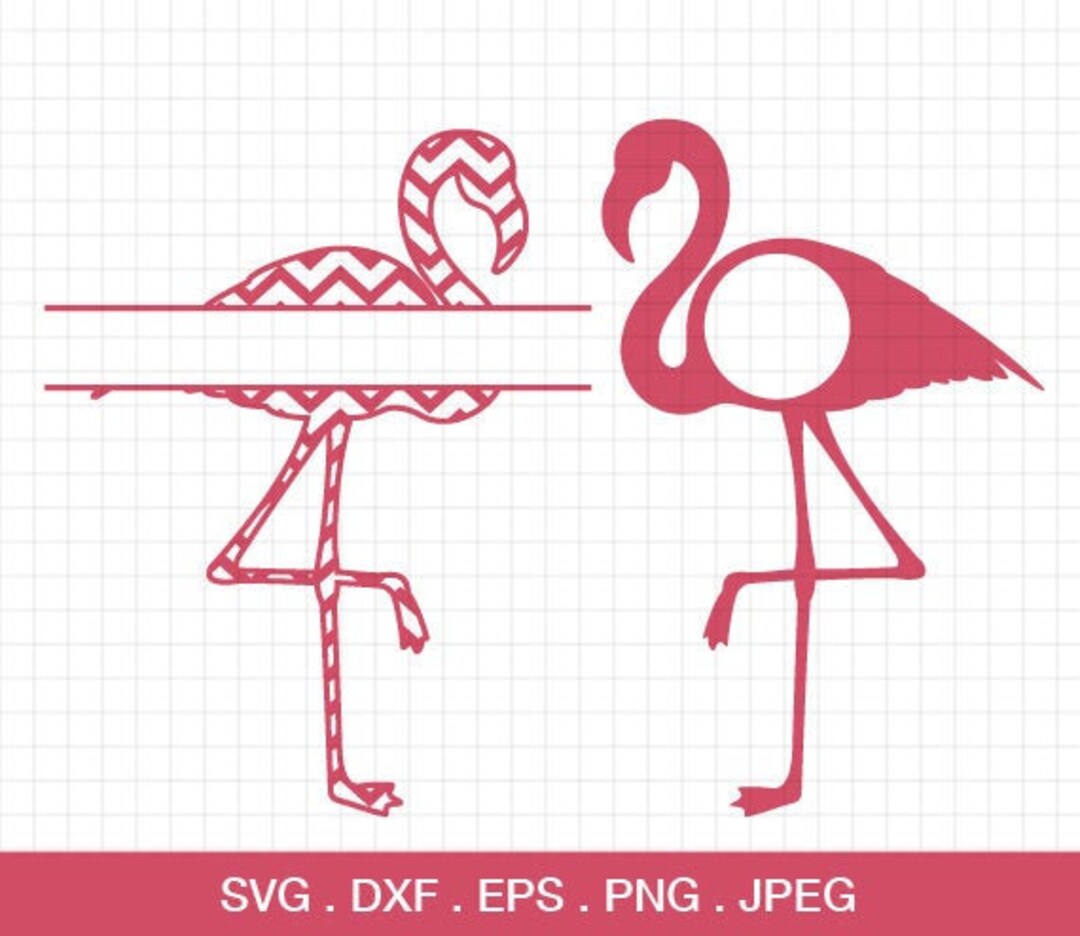 Flamingo SVG, Flamingo Monogram Frames, Flamingo, Bird Svg, Pink ...