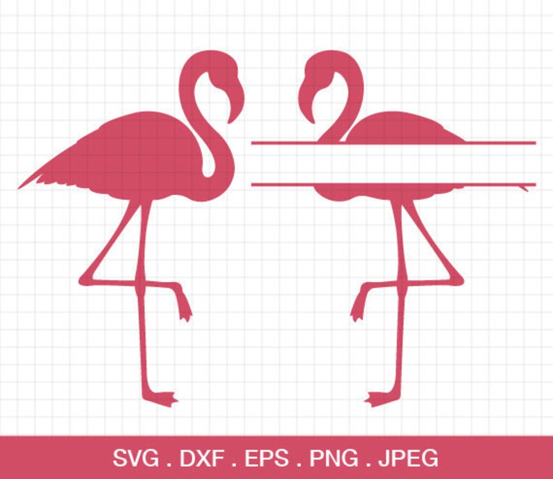 Flamingo SVG Flamingo Monogram Frames Flamingo Bird Svg - Etsy