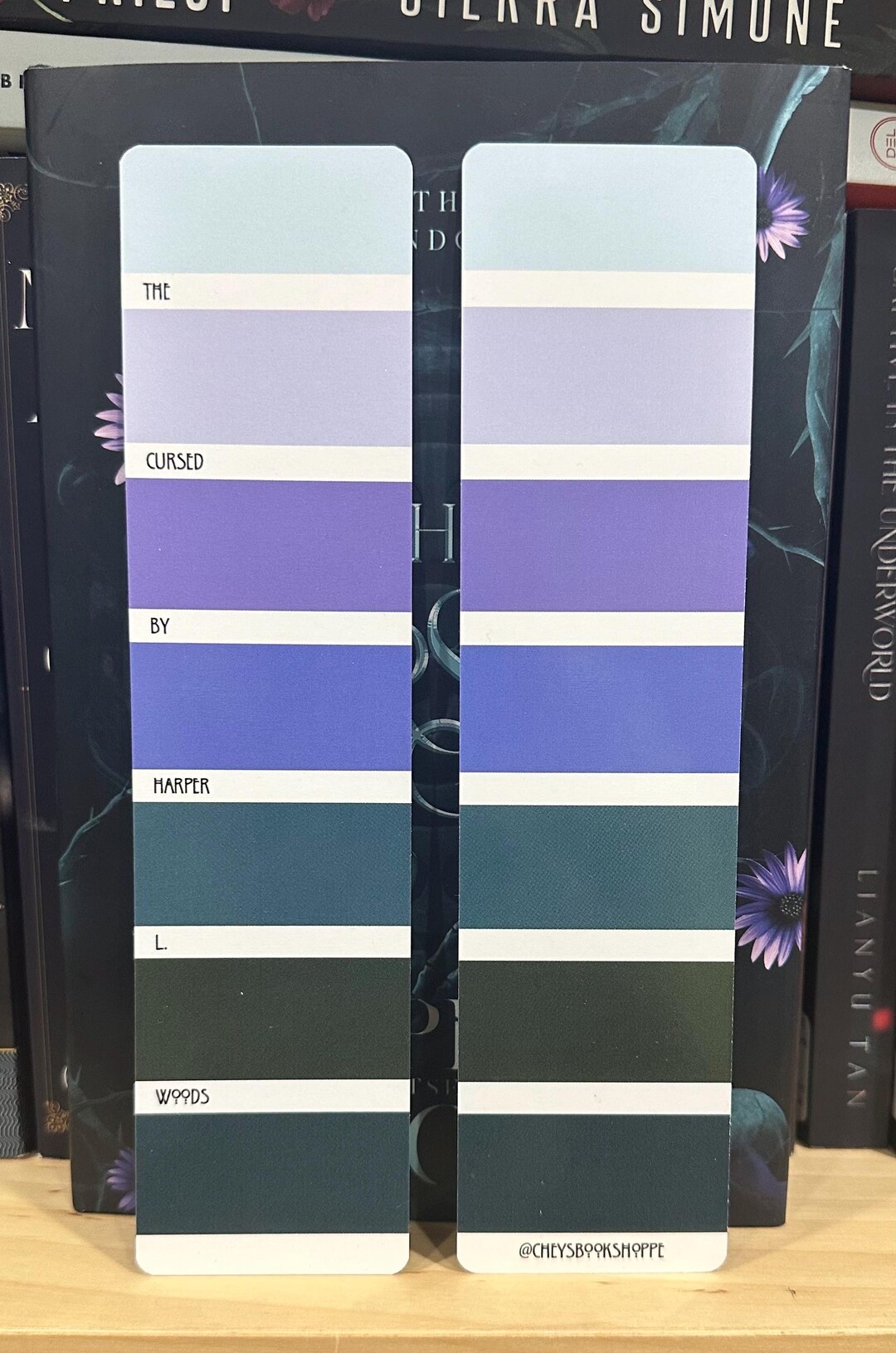 The Cursed Paint Swatch Bookmark/ the Cursed by Harper L Woods/ Dark ...