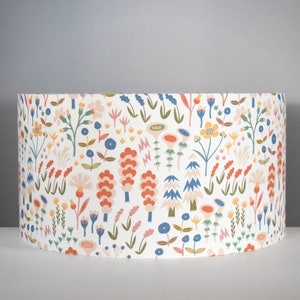 Green & Blue Floral Lampshade Pattern With Gold Silver or White Lining ...