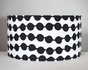 Dark Blue Scandinavian Fabric Lampshade, Gold Silver or White Lining ...