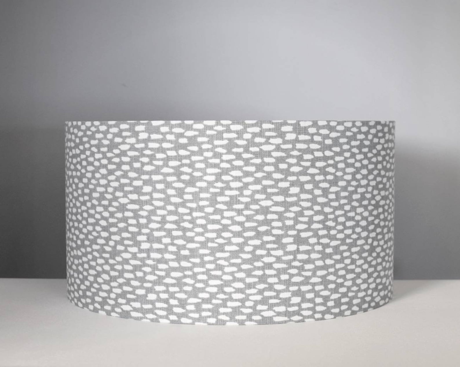 Light Grey Geometric Lampshade Handmade by Vivid Shades, Funky Fabric ...