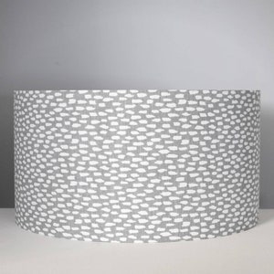 Light Grey Geometric Lampshade Handmade by Vivid Shades, Funky Fabric ...