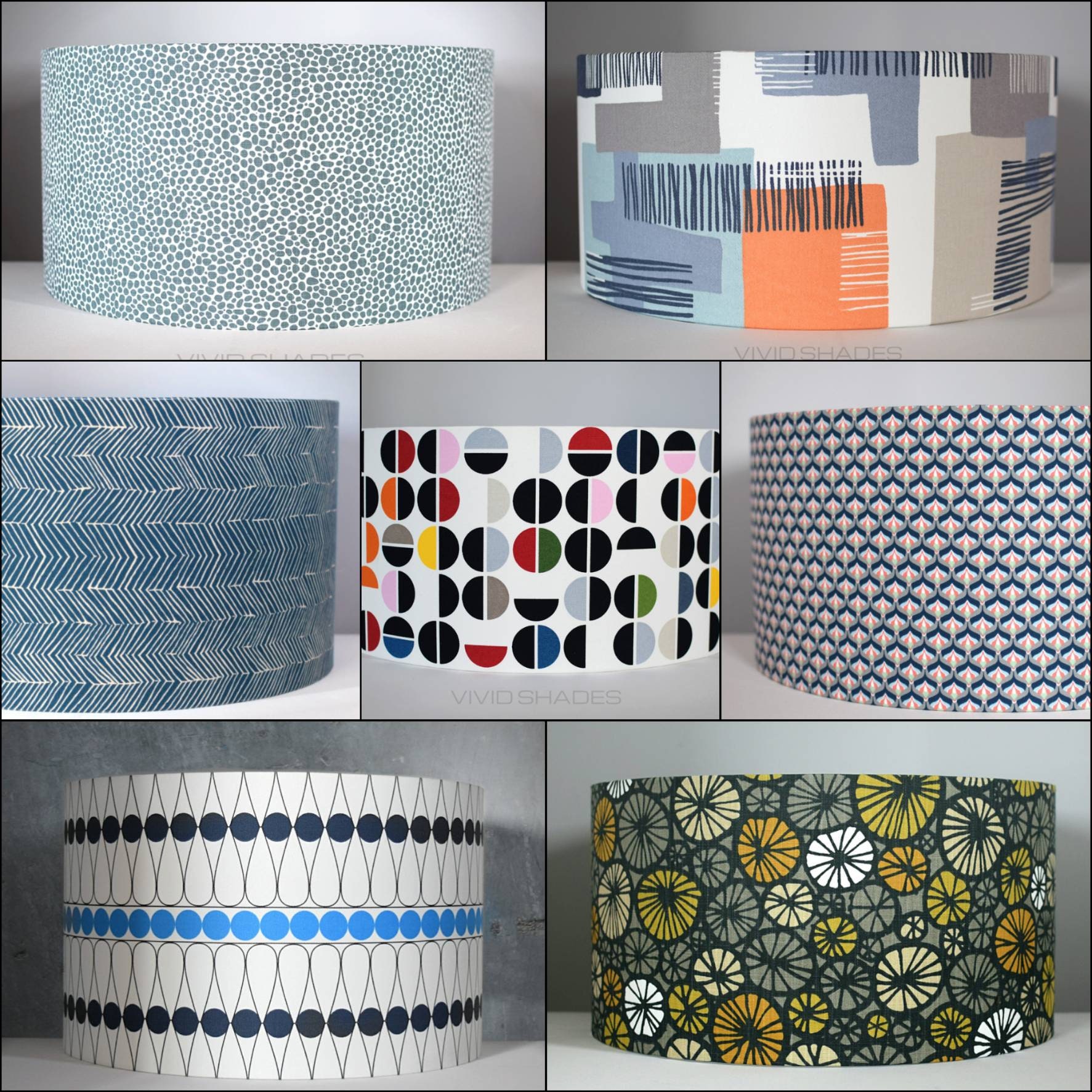 Lampshade Scandi Fabric 40cm to 45cm Handmade by Vivid Shades - Etsy UK
