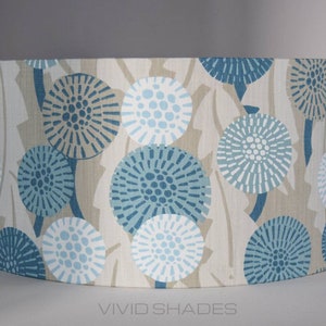 Blue Lampshade Scandinavian Fabric, Handmade by Vivid Shades, Funky ...