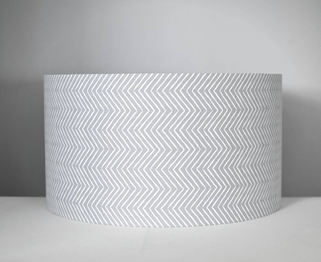 Light Grey Geometric Lampshade Handmade by Vivid Shades, Funky Fabric ...
