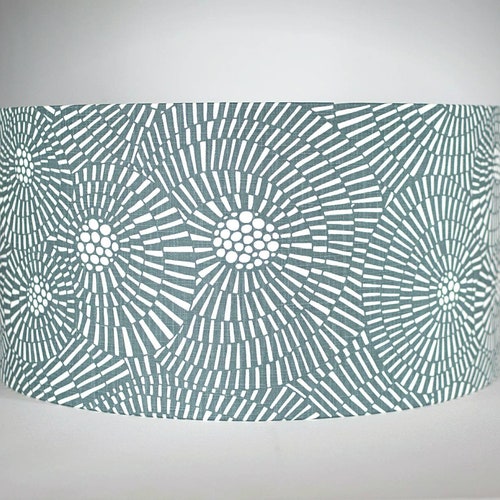 Light Blue and White Scandinavian Fabric Lampshade Handmade by - Etsy