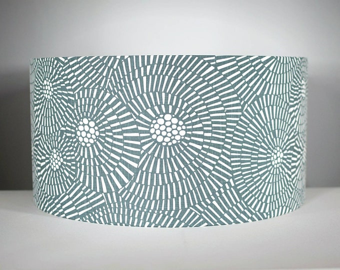 Dark Blue Scandinavian Fabric Lampshade, Gold Silver or White Lining ...