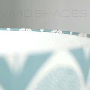 Light Blue and White Scandinavian Fabric Lampshade Handmade by Vivid ...