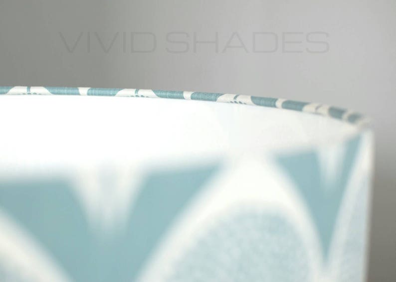 Light Blue and White Scandinavian Fabric Lampshade Handmade by - Etsy
