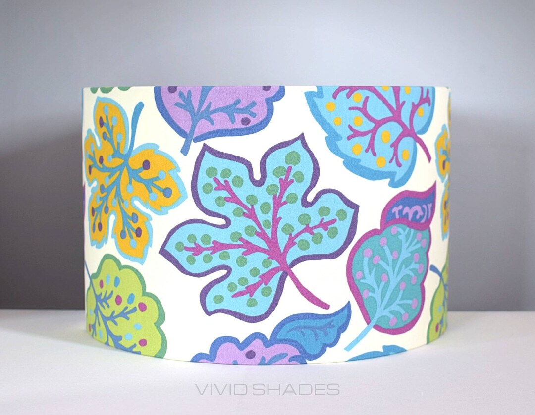 Leaf Pattern Lampshade, 30cm or 40cm Handmade by Vivid Shades, Printed ...
