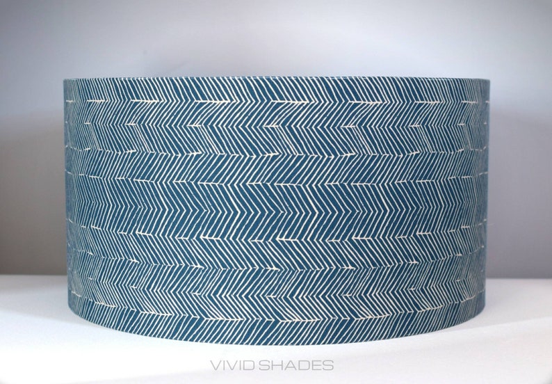 Geometric Fabric Pattern Lampshade Modern Retro Custom Made | Etsy UK