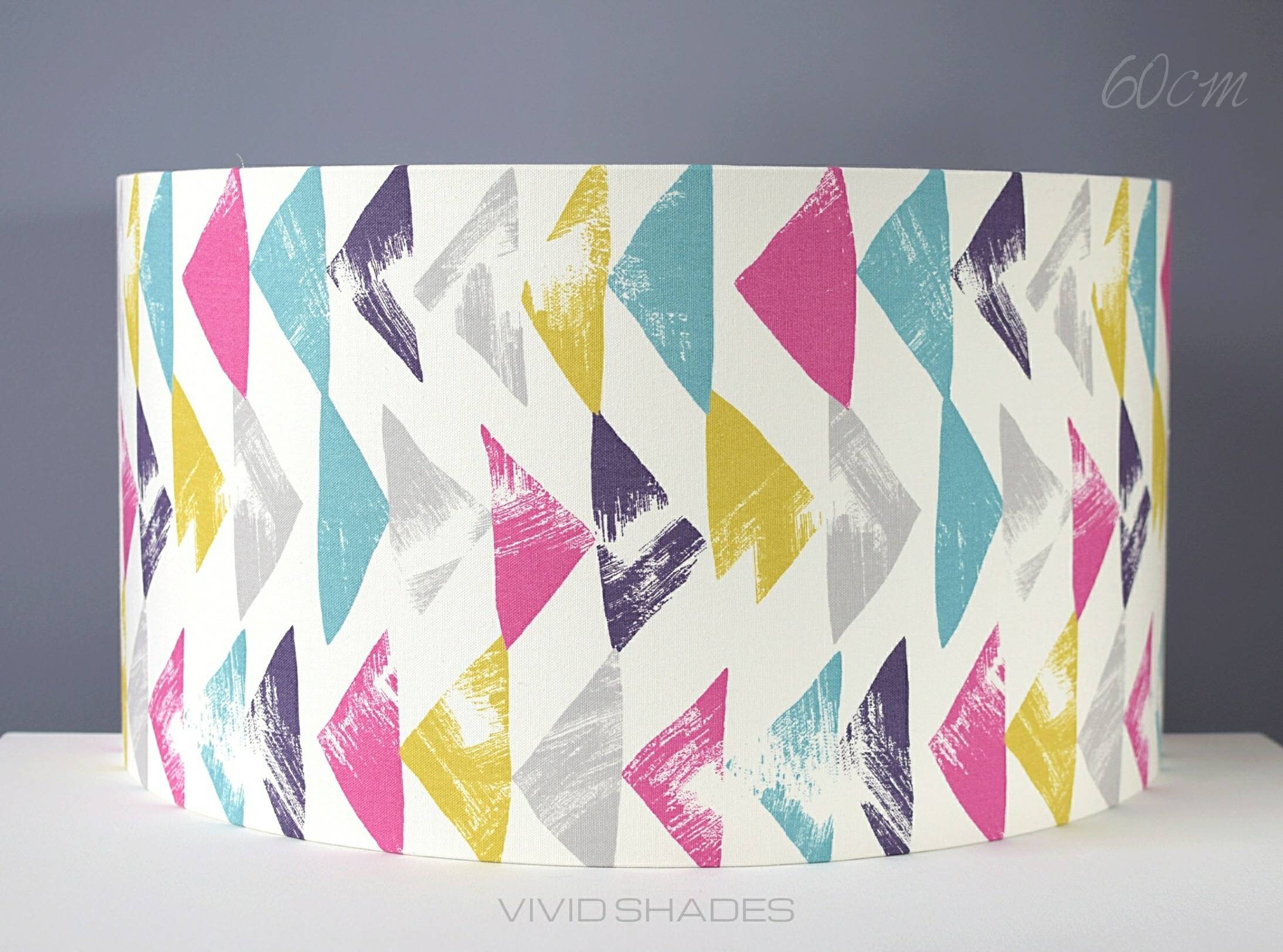 60cm Scandinavian Lampshade Handmade by Vivid Shades, Botanical Flower ...