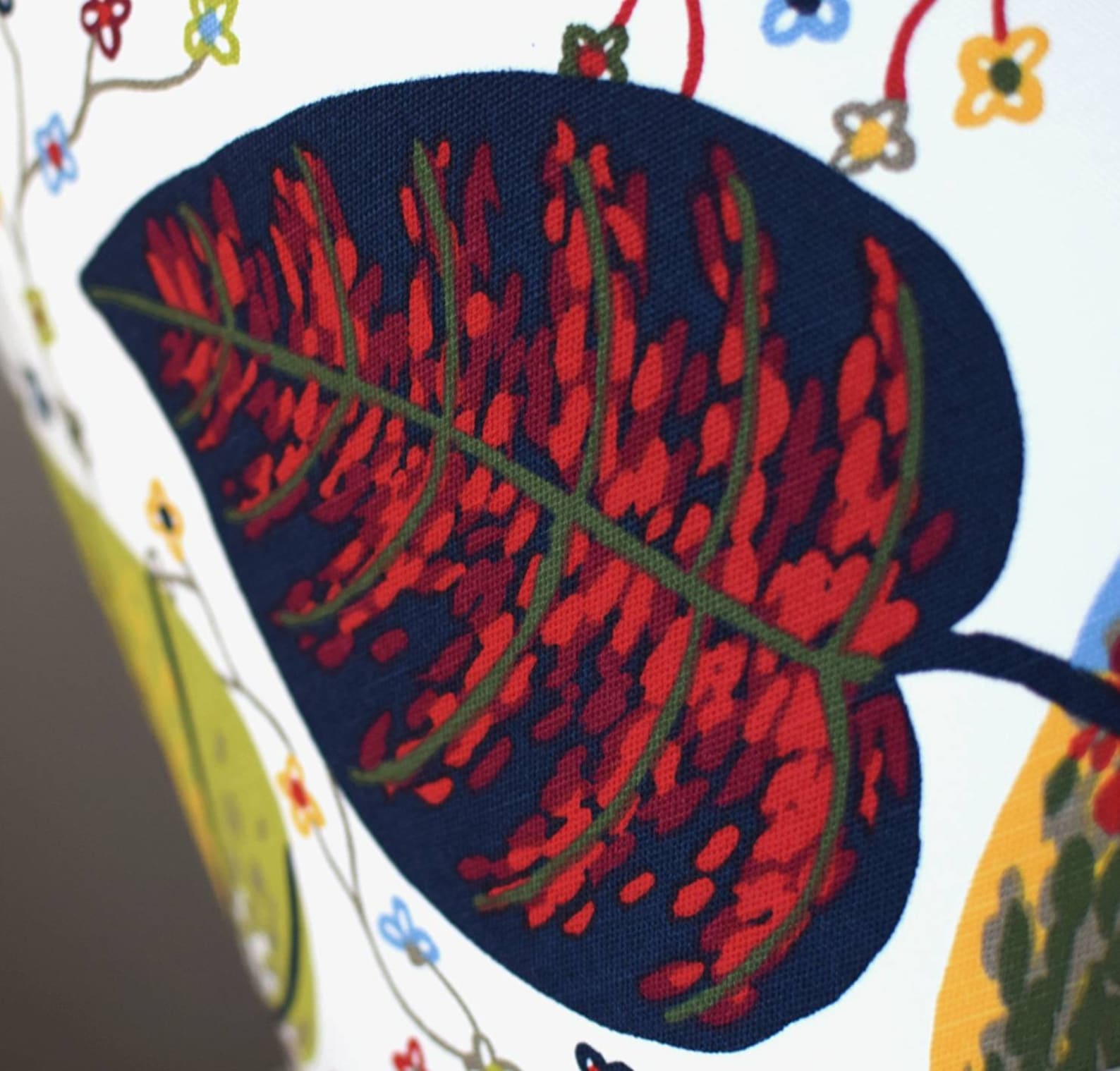 Colourful Leaf Lampshade Tropical Botanical Fruits | Etsy