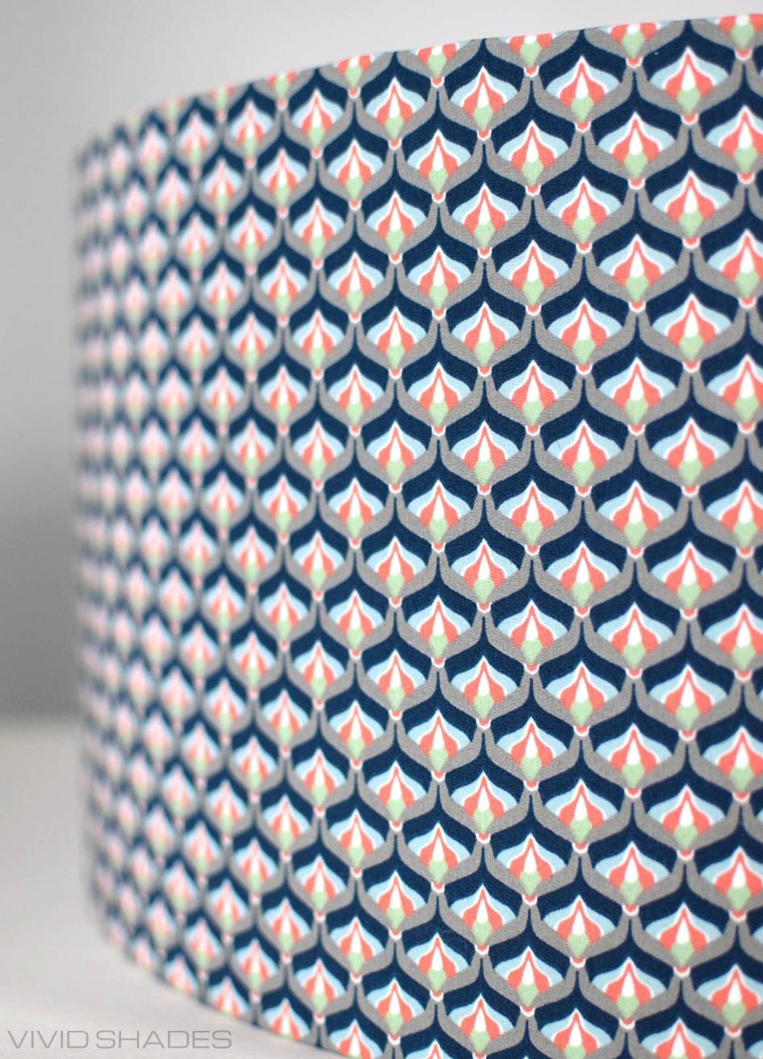 Geometric Fabric Pattern Lampshade, Modern Retro Custom Made Funky ...