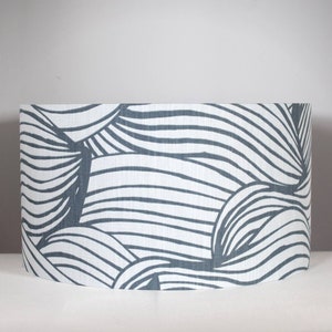 Light Blue and White Scandinavian Fabric Lampshade Handmade by Vivid ...