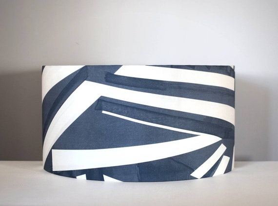 Inky Blue Lampshade Geometric Pattern 20cm to 50cm Diameter | Etsy