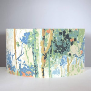 Green & Blue Floral Lampshade Pattern With Gold Silver or White Lining ...