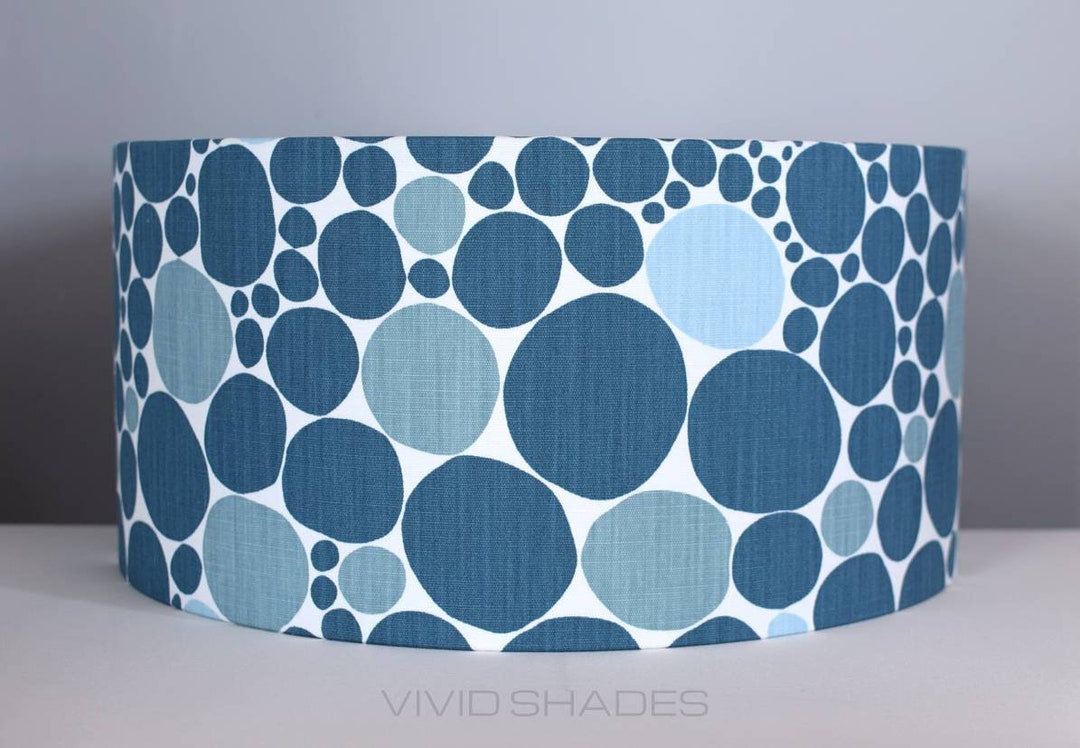 Blue Lampshade Scandinavian Fabric, Handmade by Vivid Shades, Funky ...