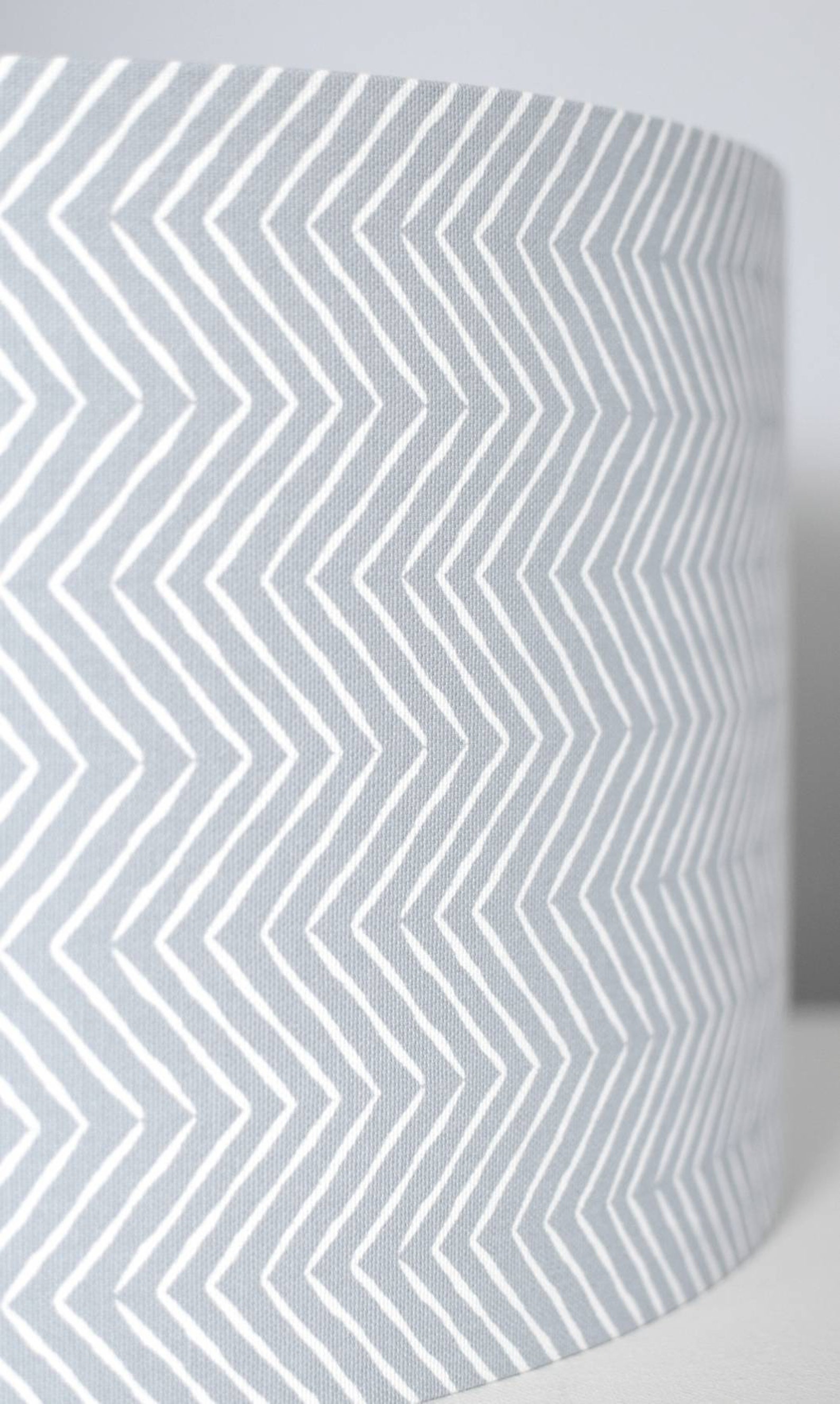 Light Grey Geometric Lampshade Handmade by Vivid Shades, Funky Fabric ...