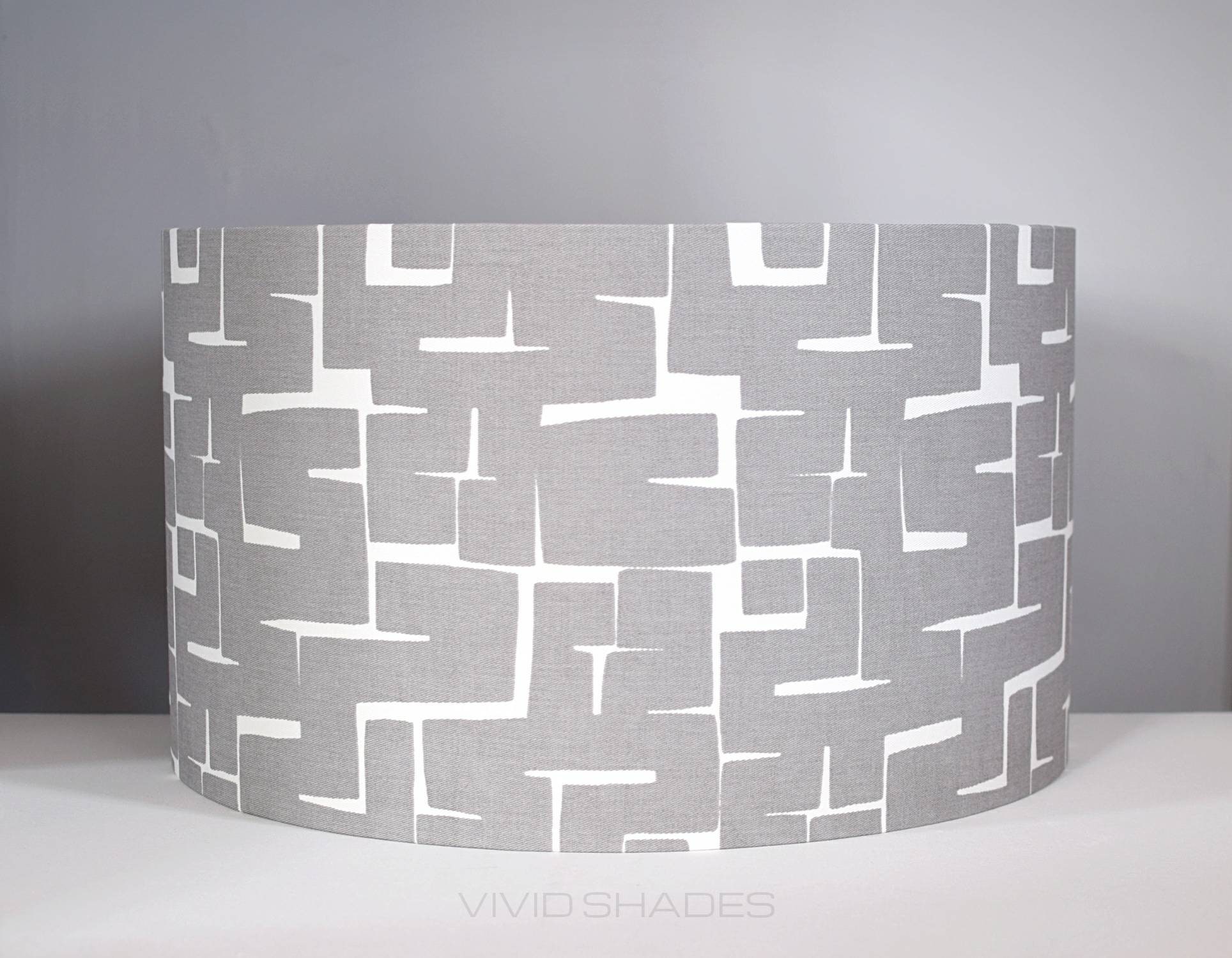 Scandinavian fabric lampshade 40cm or 45cm handmade by Vivid | Etsy