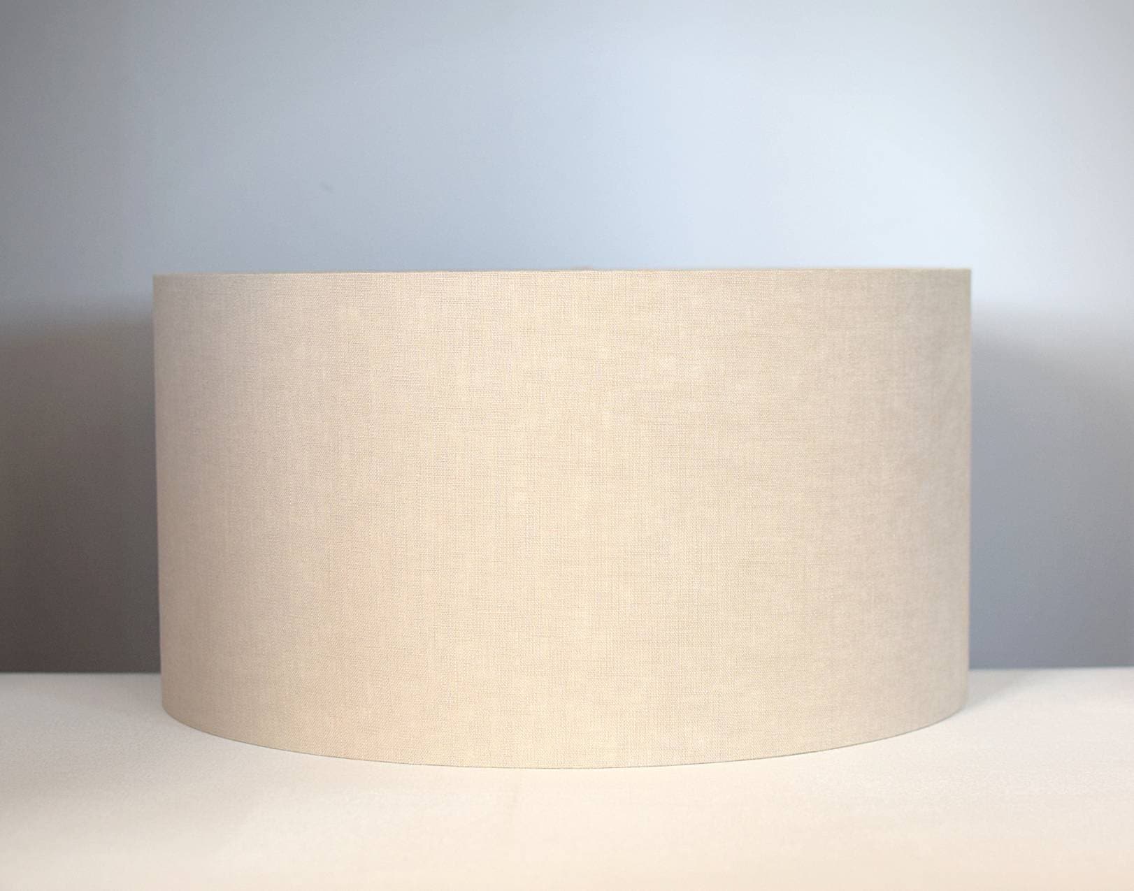 Natural Linen Lampshade Plain Beige, Gold Silver or White Lining Option ...