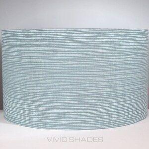 Striped Mustard Yellow Scandinavian Fabric Lampshade Handmade by Vivid ...