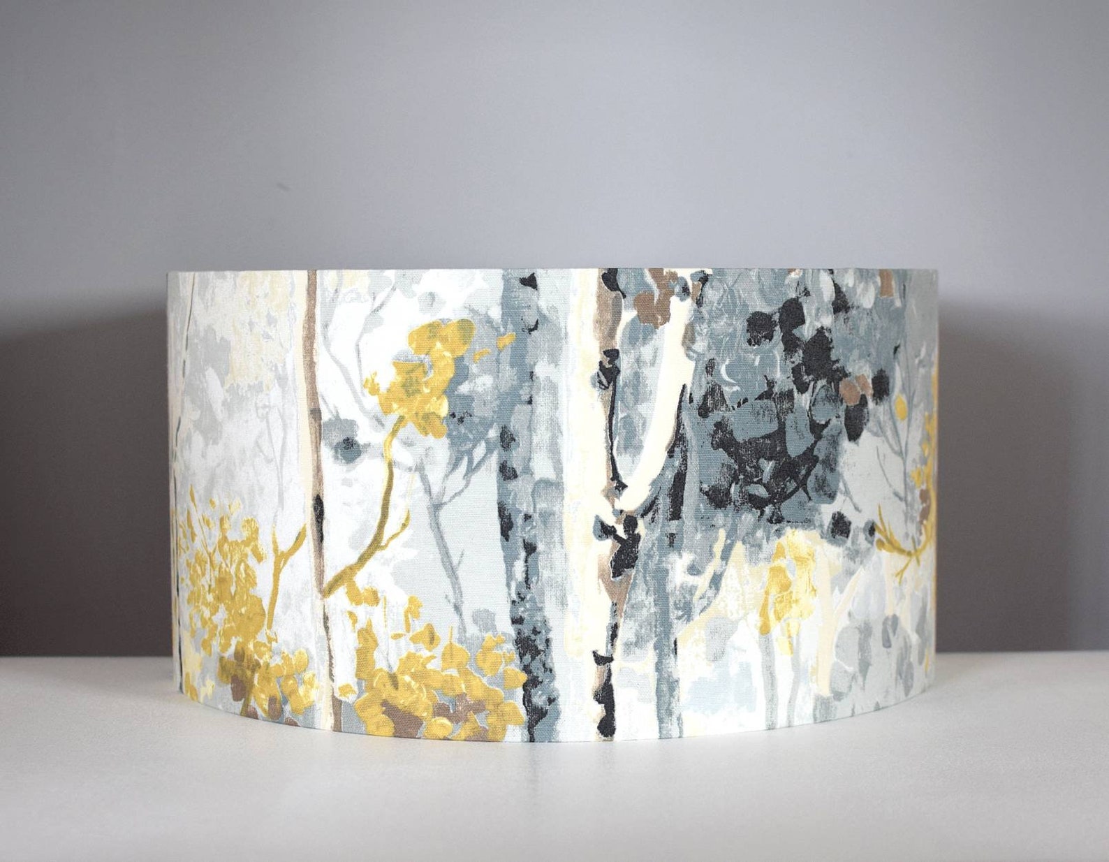 Scandinavian Mustard Fabric Lampshade Handmade by Vivid - Etsy