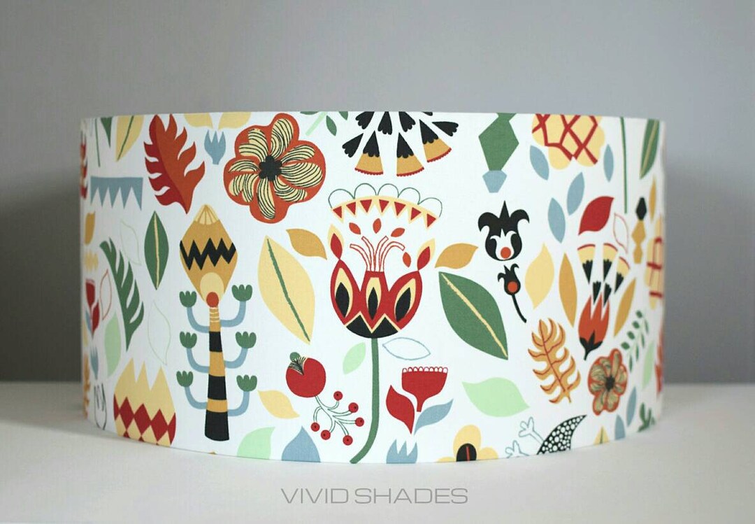 Scandinavian 30cm 40cm or 45cm Fabric Light / Lampshade Handmade by ...