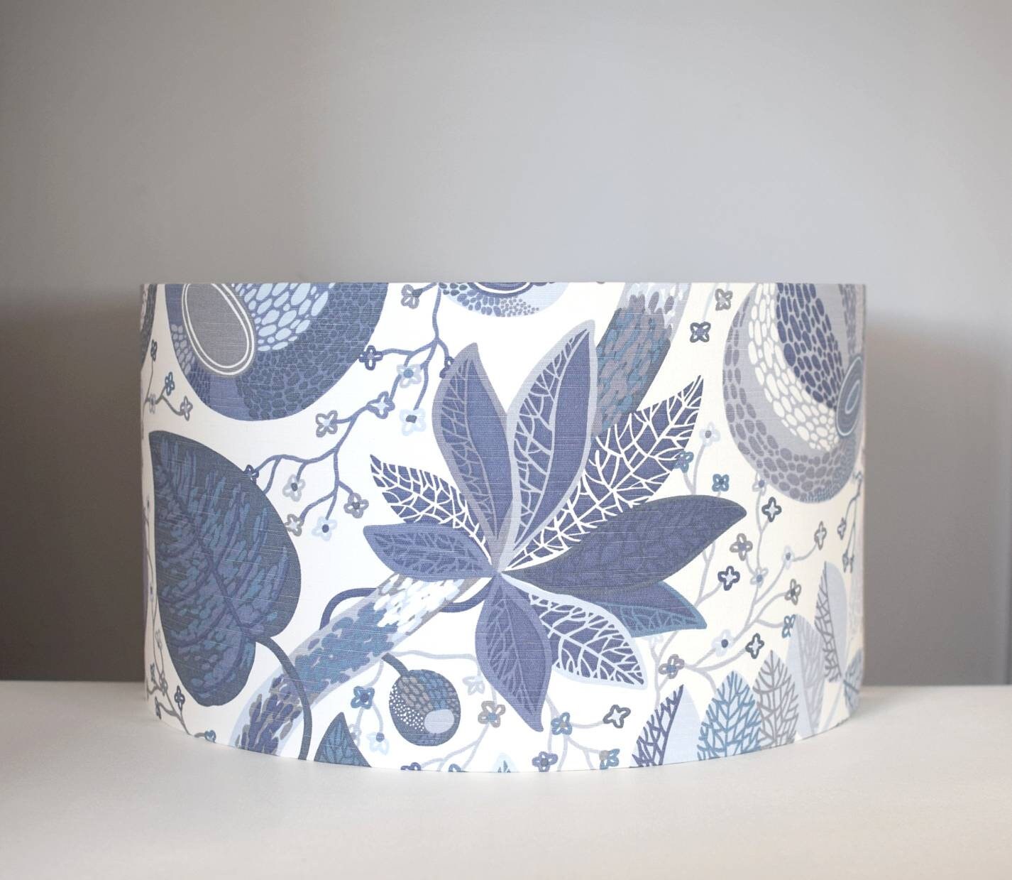 Light Grey Geometric Lampshade Handmade by Vivid Shades, Funky Fabric ...