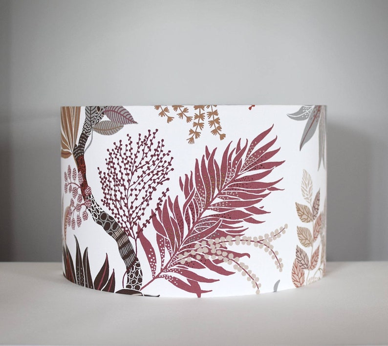 Purple and Green Tropical Leaf Lampshade Abstract Botanical - Etsy