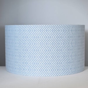 Light Blue and White Scandinavian Fabric Lampshade Handmade by Vivid ...