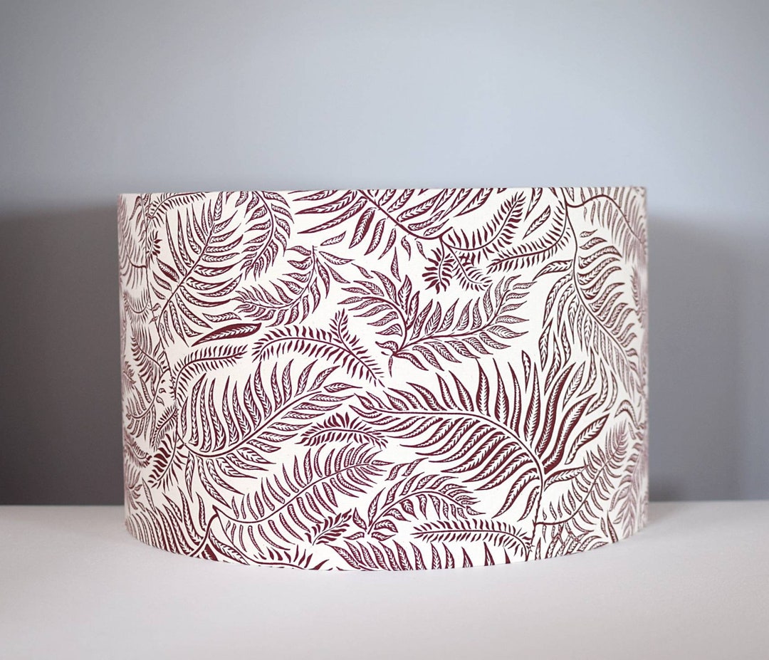 Fern Leaf Lampshade, Scandinavian Fabric Botanical Pattern 30cm to 45cm ...
