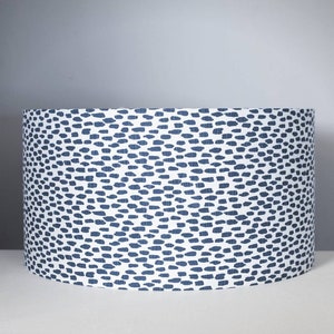 Light Blue and White Scandinavian Fabric Lampshade Handmade by Vivid ...