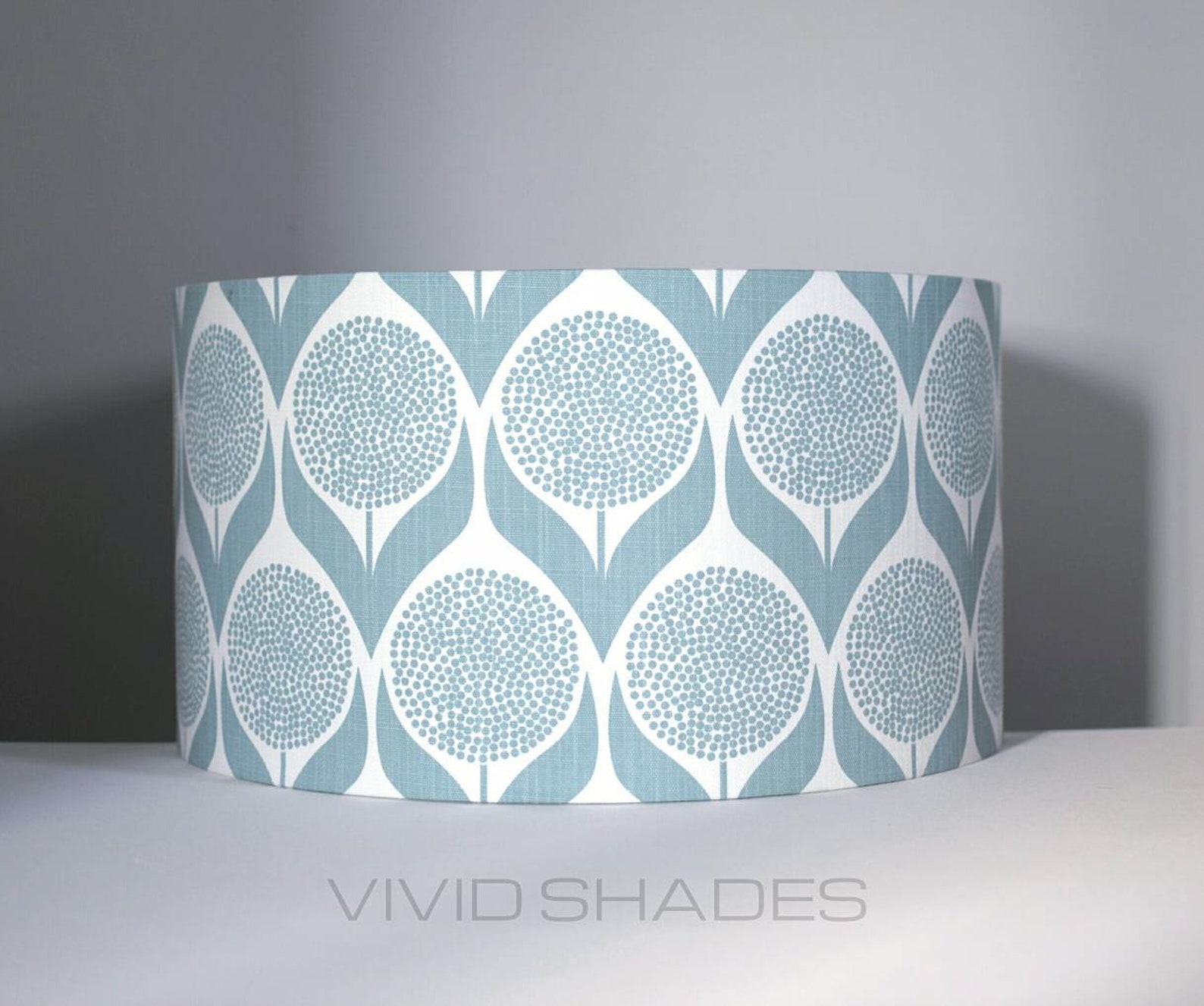 Blue Lampshade Scandinavian Fabric Handmade by Vivid Shades | Etsy UK