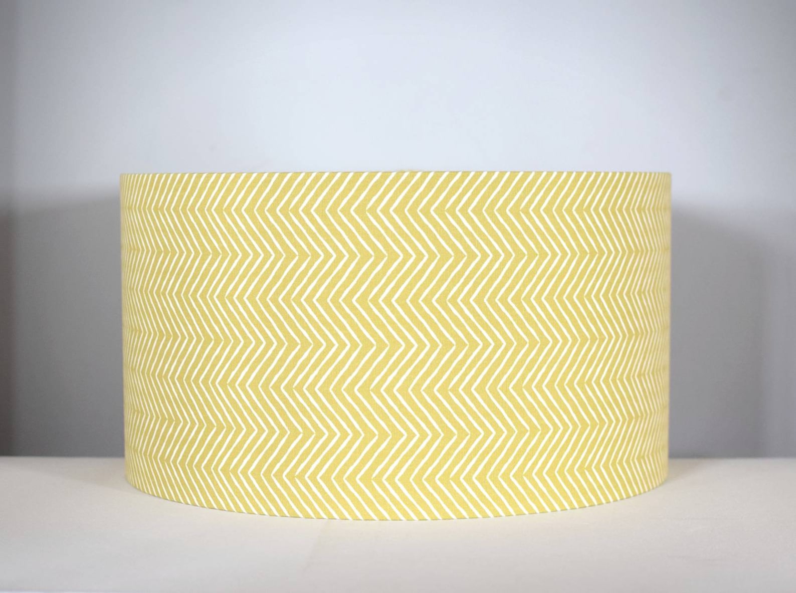 Striped Mustard Yellow Scandinavian Fabric Lampshade Handmade | Etsy