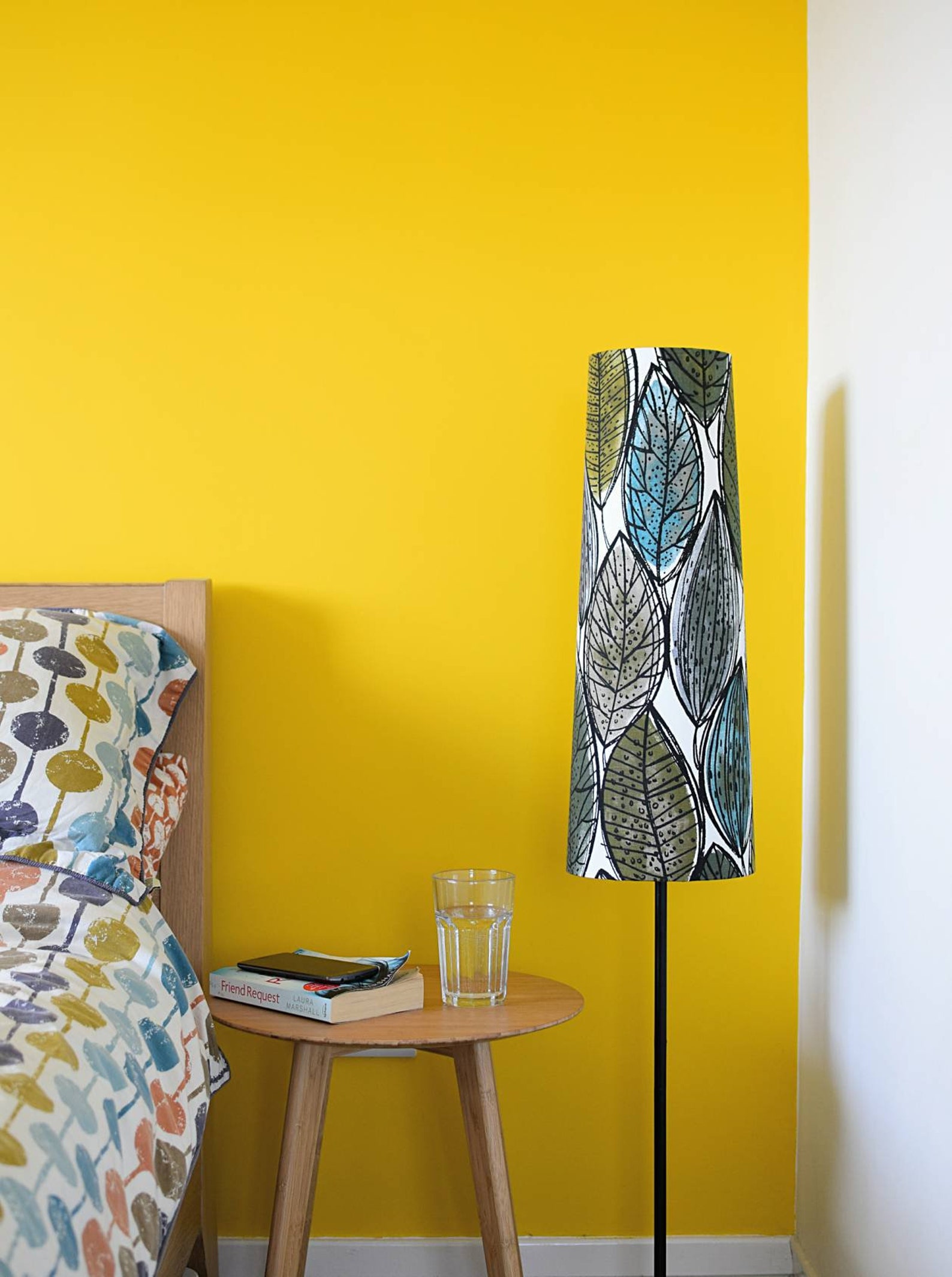 Conical / Cone Lampshade With Table Lamp Base Option, Dark Blue and ...