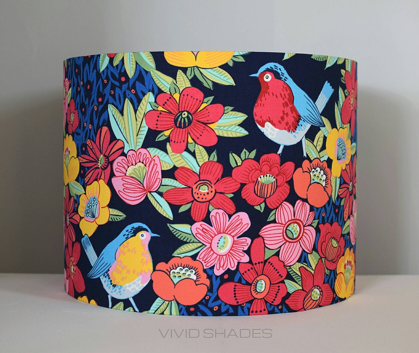 Floral Bird Lampshade 30cm / 35cm Fabric Light / Lamp Shade | Etsy