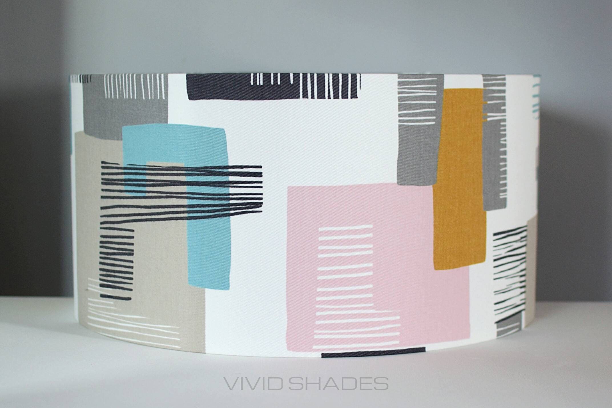 Scandinavian fabric lampshade 40cm or 45cm handmade by Vivid | Etsy