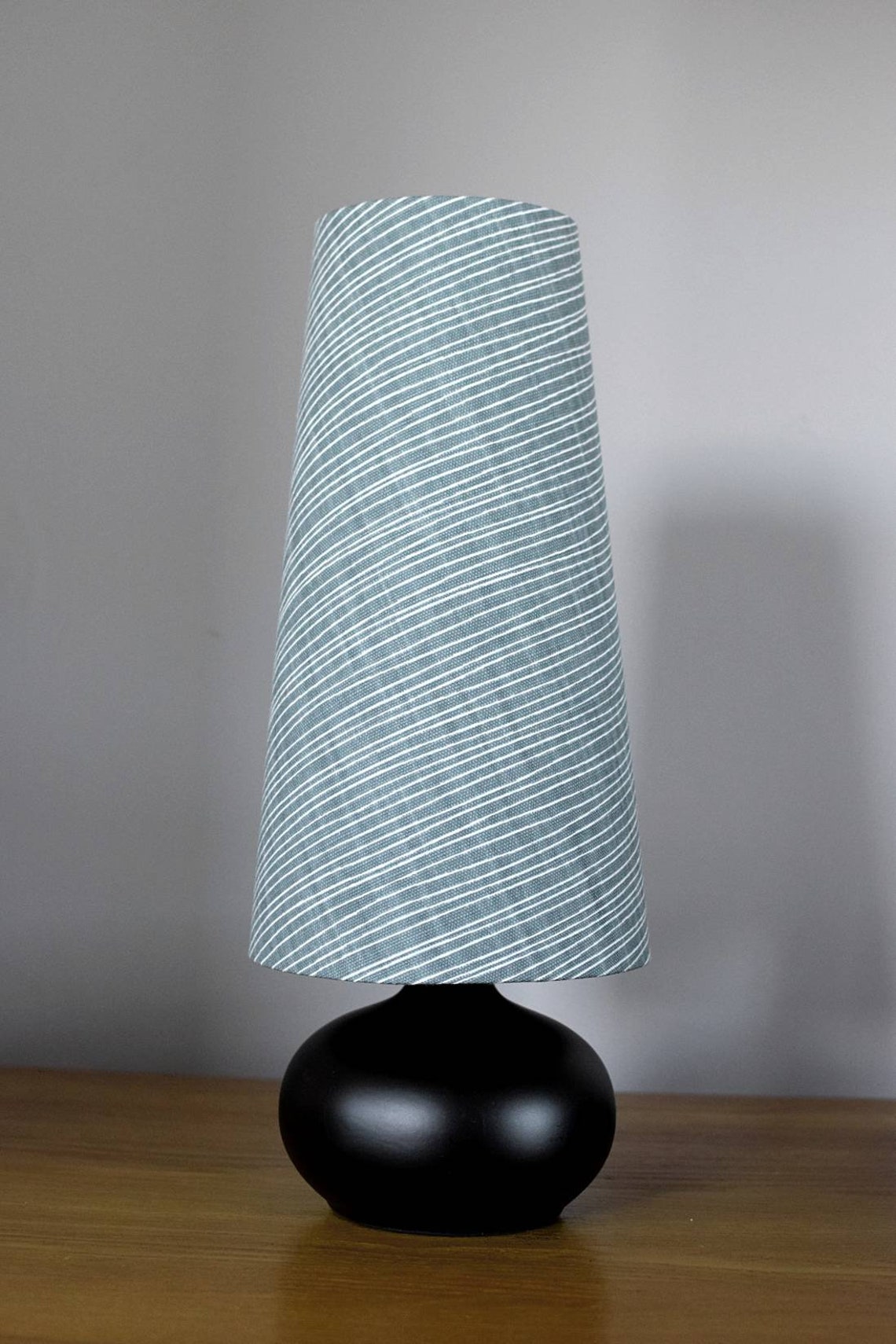 Conical / Cone Lampshade With Table Lamp Base Option, Dark Blue and ...
