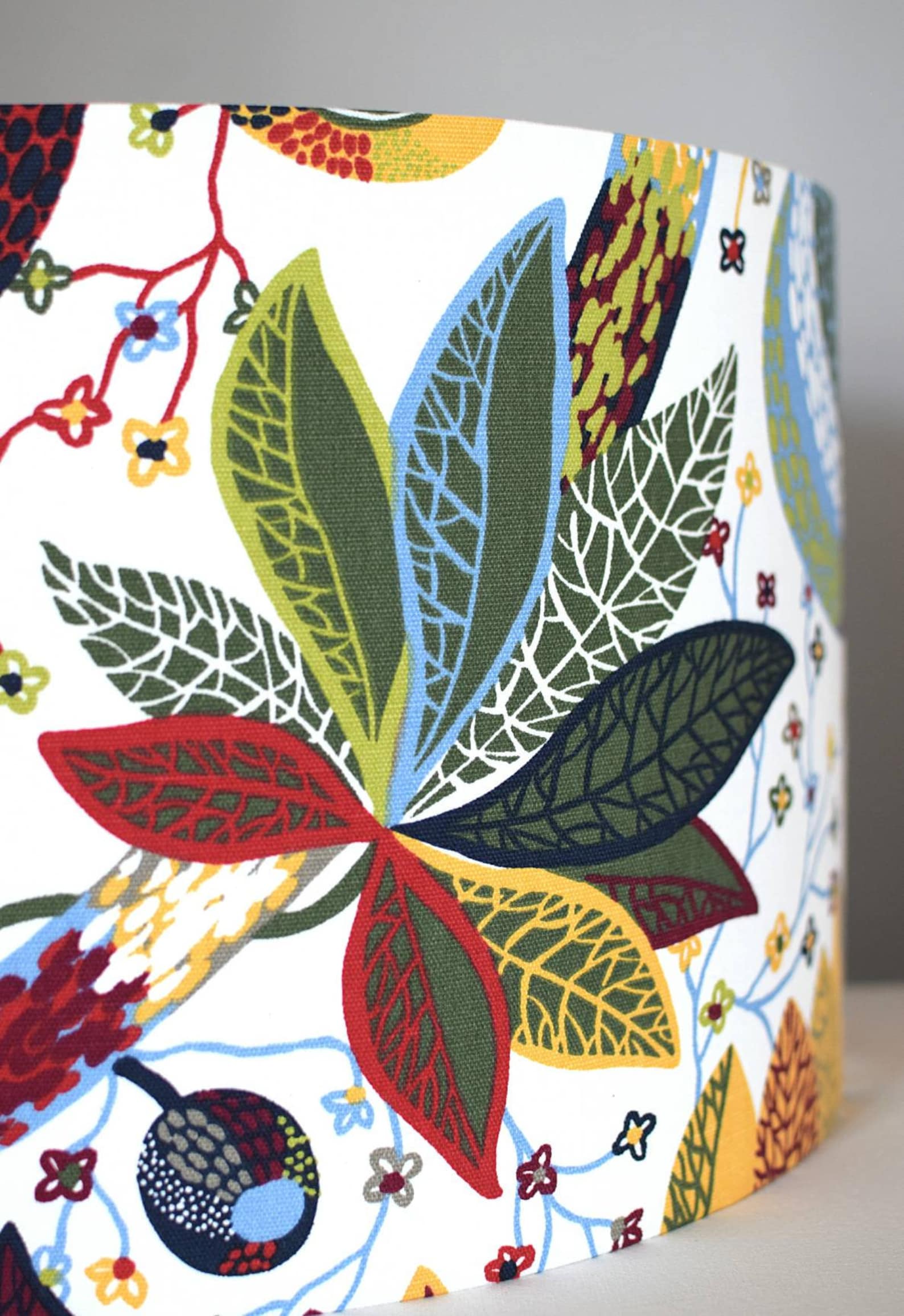 Colourful Leaf Lampshade Tropical Botanical Fruits | Etsy