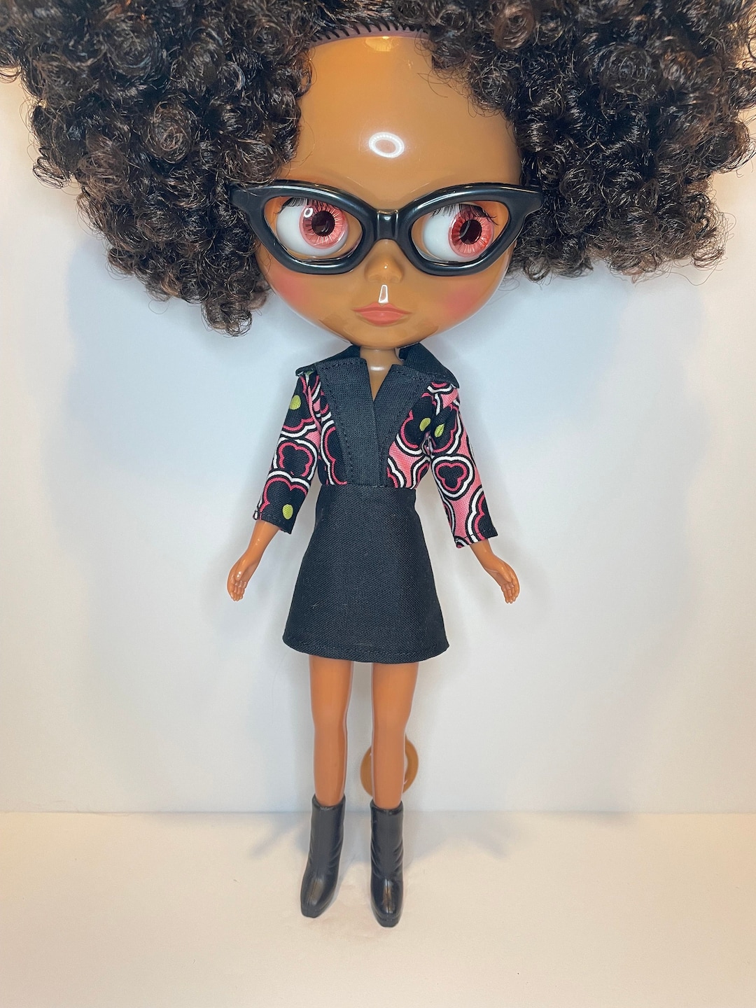 Big Collar Waitress Dress for Neo Blythe 70s Retro - Etsy