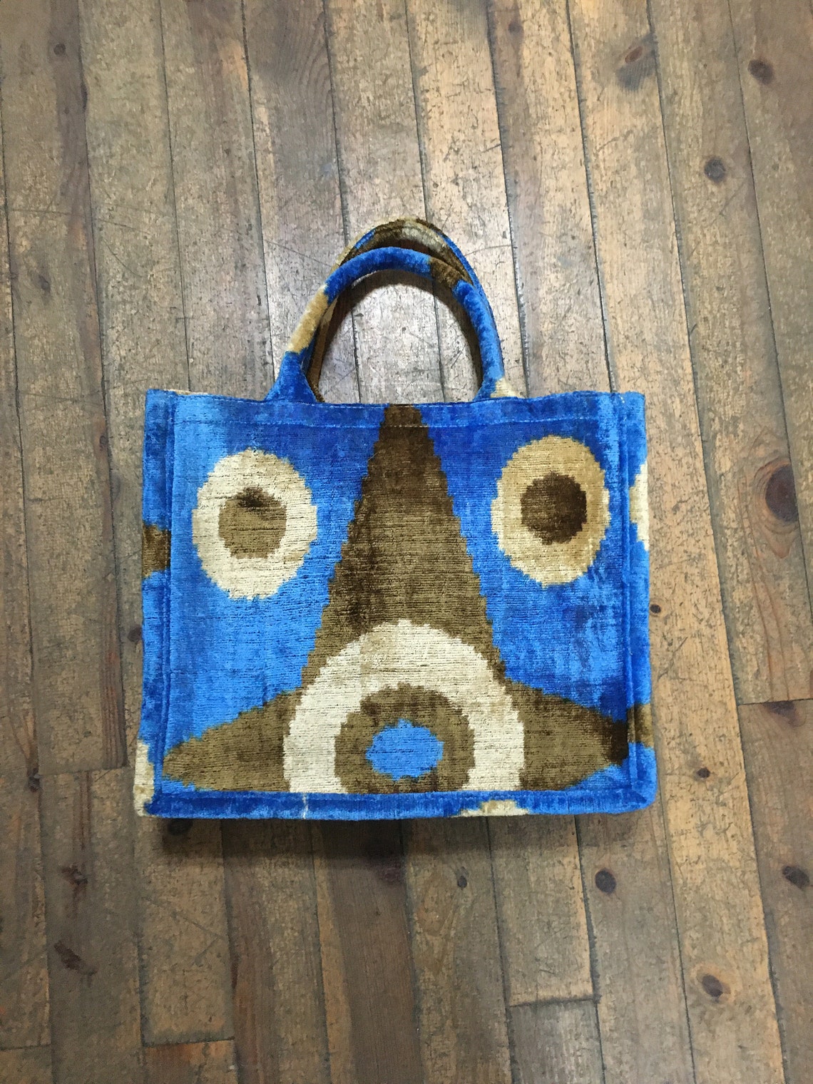 Ikat Silk Book Tote Bag Silk Ikat Velvet Cloth Tote Bag With - Etsy