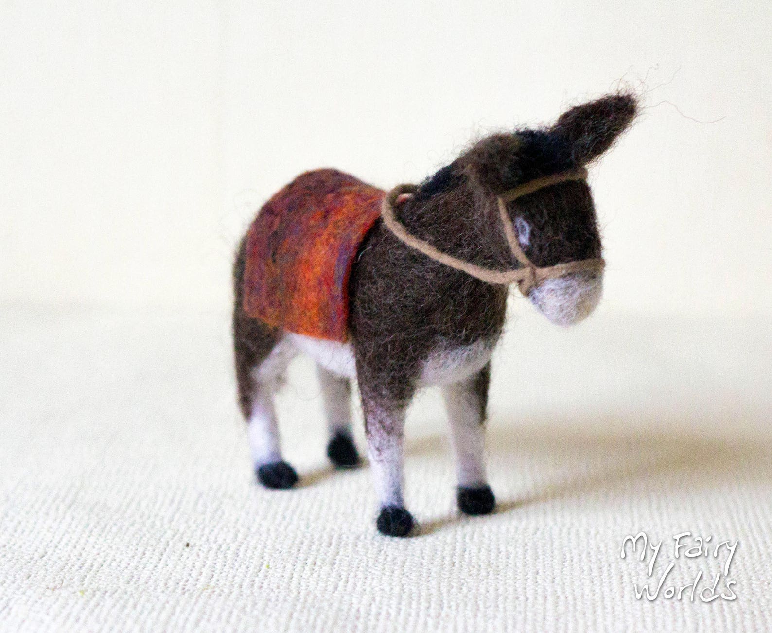 Needle Felted Donkey. Nativity Donkey. Natural Toy. Soft - Etsy