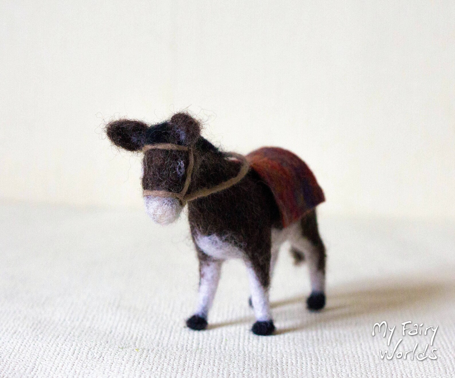 Needle Felted Donkey. Nativity Donkey. Natural Toy. Soft | Etsy