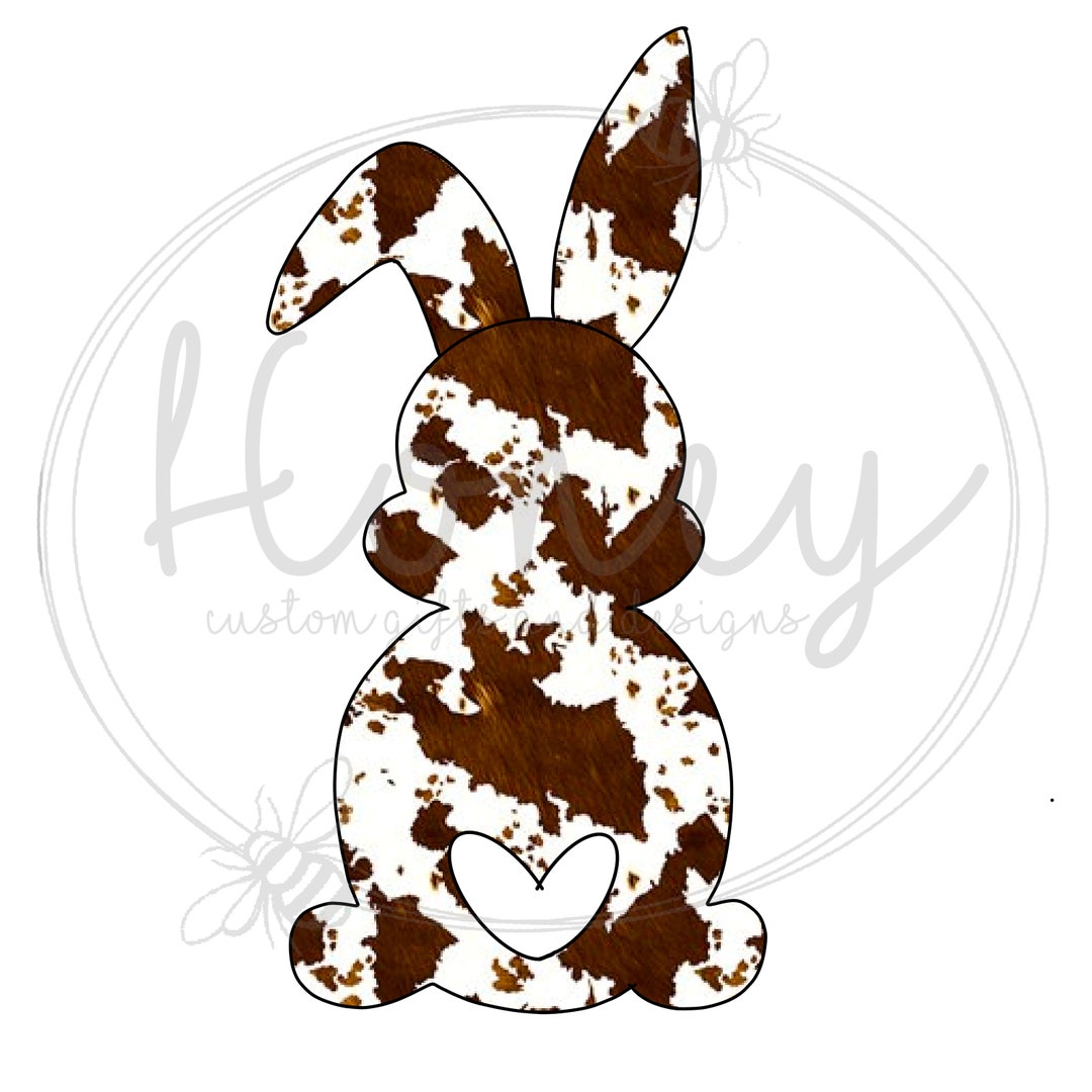 Bunny Cow Print Cow Western Patterned Sublimation PNG File Please Read ...