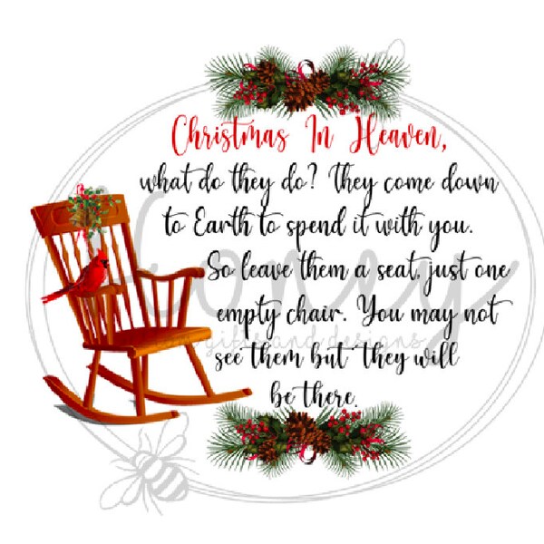 Christmas Chair Poem - Etsy