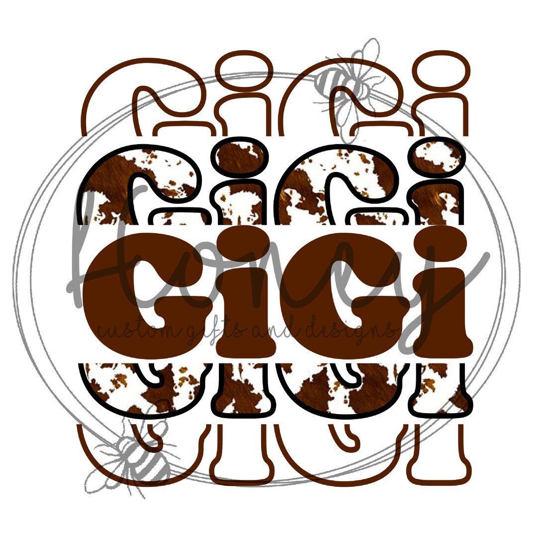 Gigi Cow Print Repeat Sublimation PNG File Please Read Description - Etsy